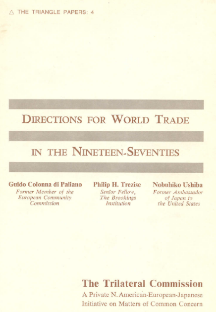 Task Force Report 4: Direction for the World Trade in the 1970s - The ...